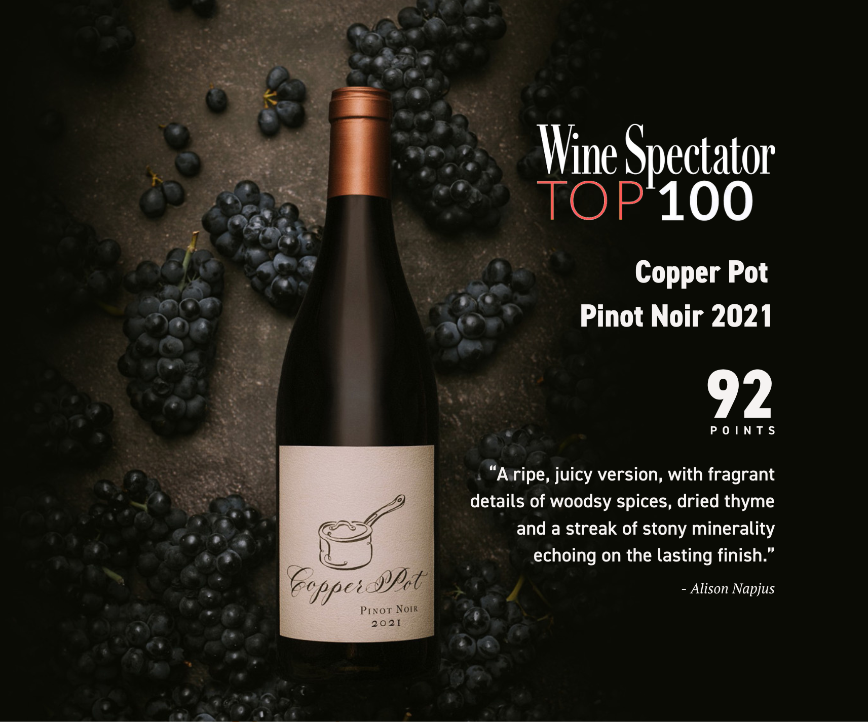 Copper Pot named a Wine Spectator Top 100 Wine of 2023 - Vine Street ...